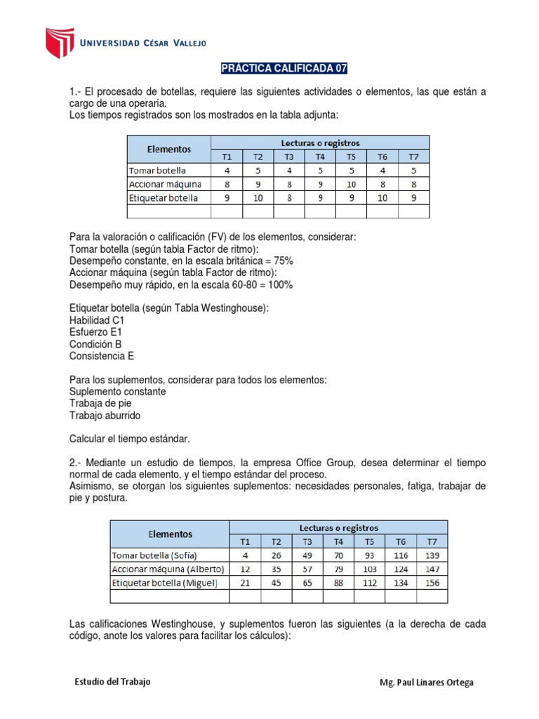 Practica Calificada 07 | PDF