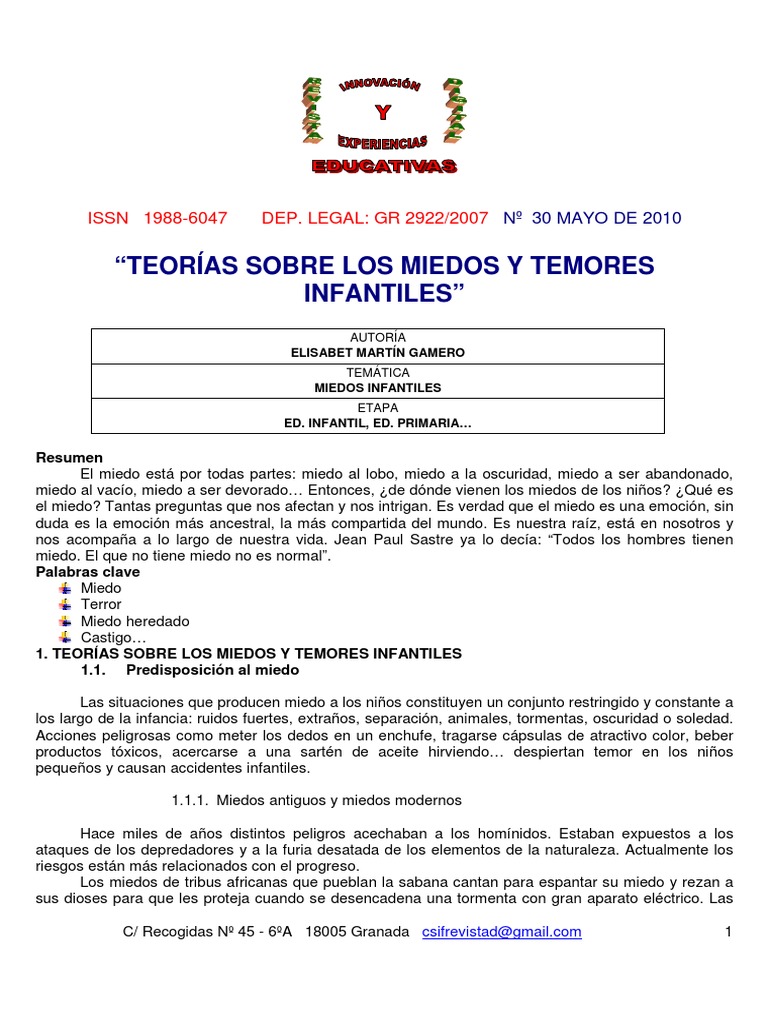 Elisabet Martin Gamero 01 | PDF | Temor | Fobia