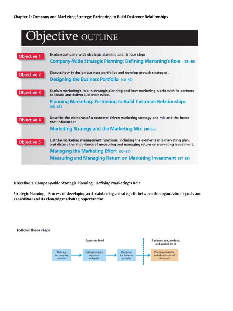 Chapter 2. Company and Marketing Strategy - Partnering To Build ...