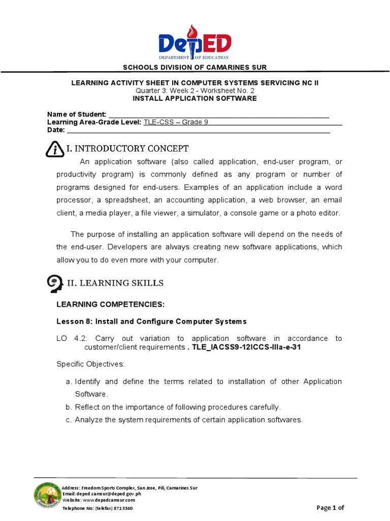 Q3 - W2 - Grade9 - CSS - Carry Out Variation | PDF | Antivirus Software | Microsoft Windows