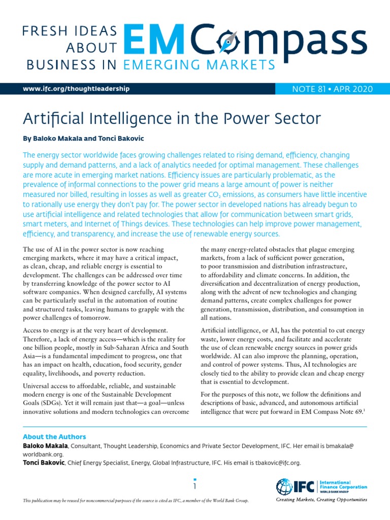 Artificial Intelligence in Power Station | PDF | Smart Grid ...