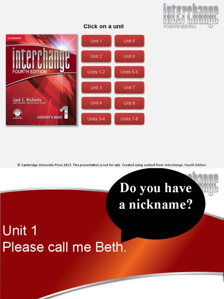 Interchange 1 - A | PDF