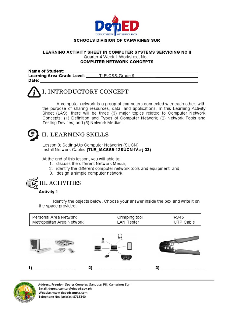 Q4 Grade9 W1 CSS | PDF | Computer Network | Network Switch Q4 Grade9 W1 CSS | PDF | Computer Network | Network Switch