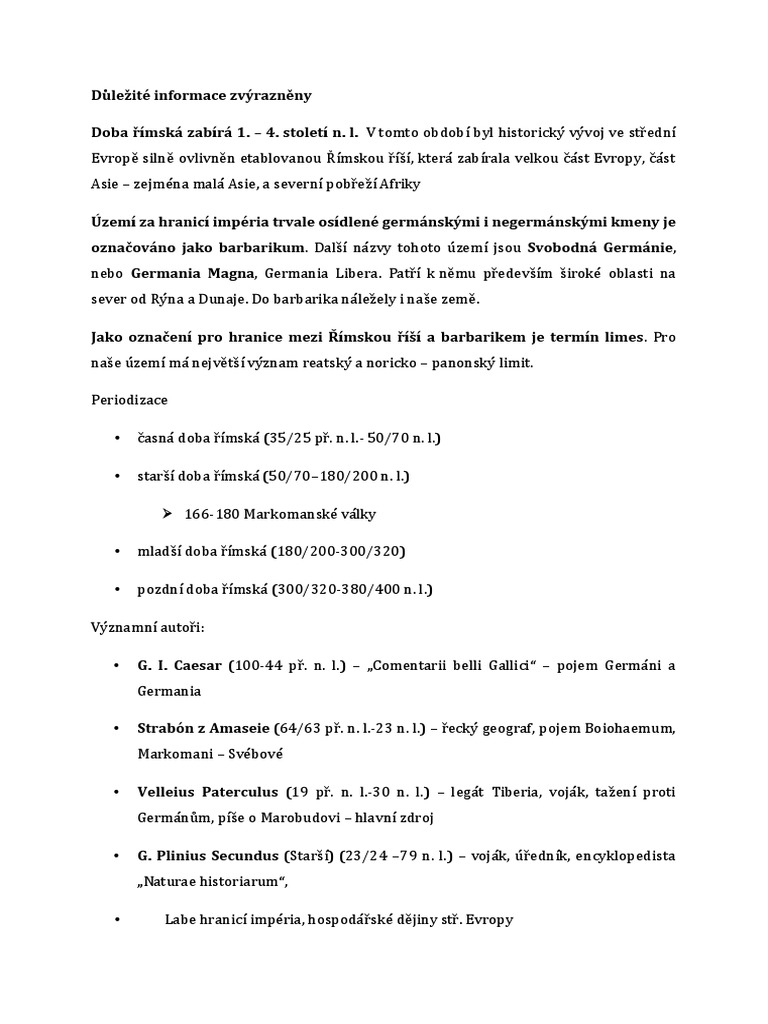 09 Prednaska Doba Rimska | PDF