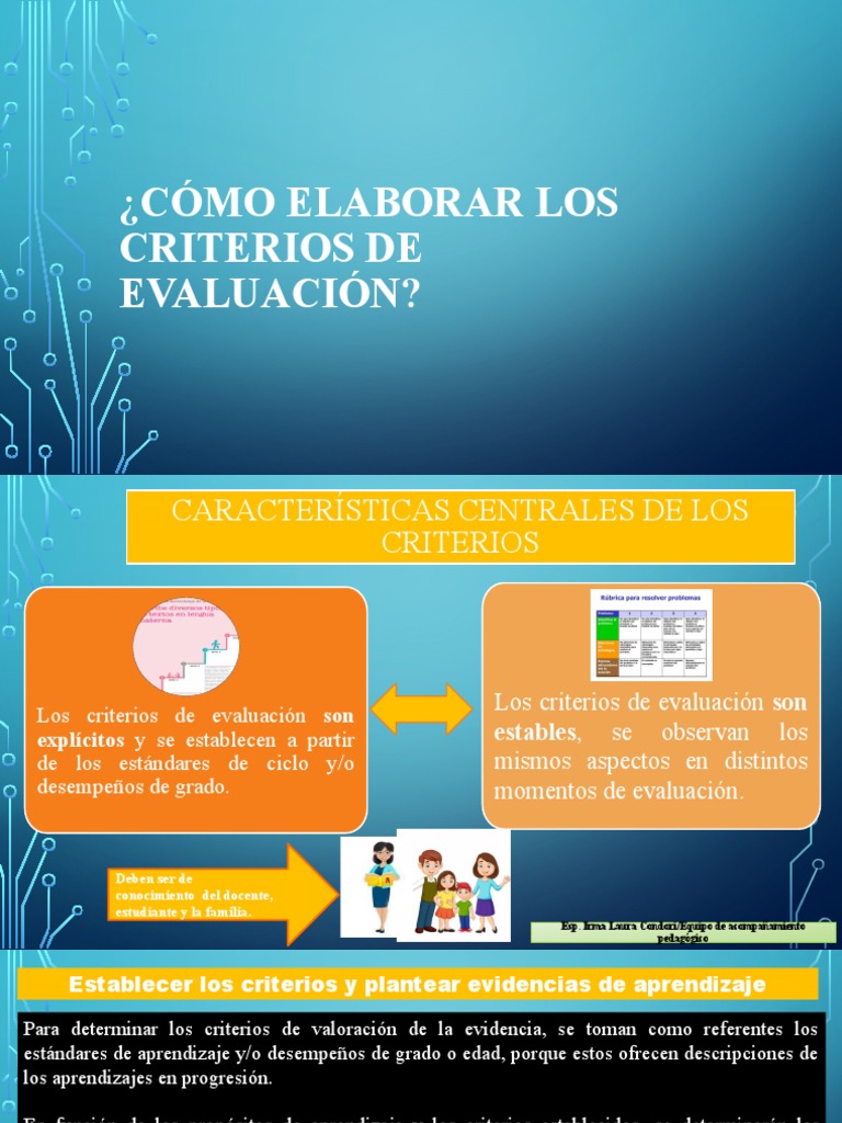 Cómo Elaborar Los Criterios de Evaluación | PDF | Evaluación | Aprendizaje