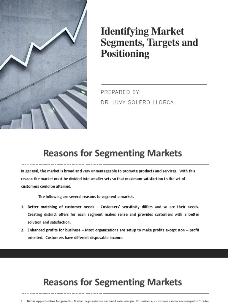 Marketing MGT Module 3 - Identifying Martket Segments, Targets and ...