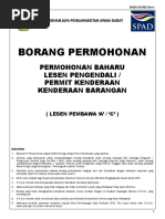 Permohonan Permit Baru - Teksi, Teksi Mewah, Bas | PDF