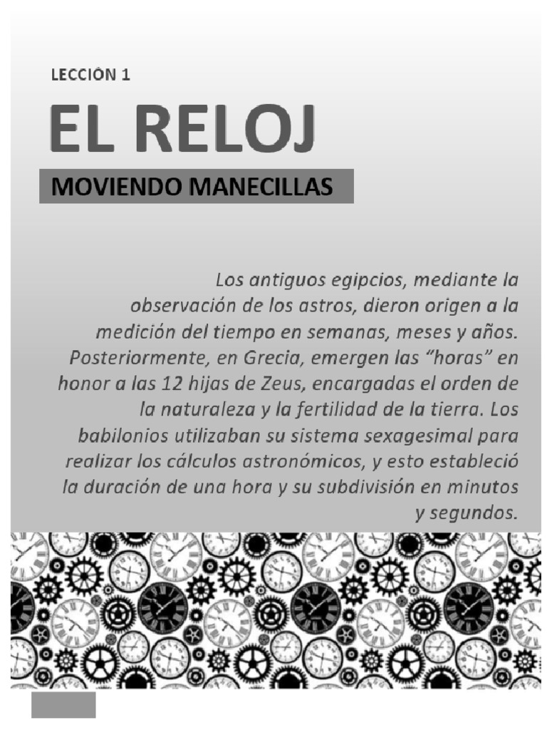 Leccion 1 El Reloj | PDF