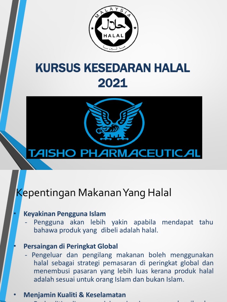 Kursus Kesedaran Halal TPM 2021 | PDF