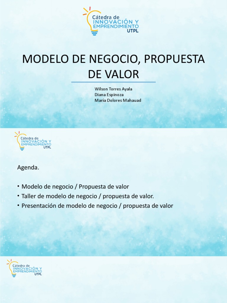 Modelo de Negocio y Propuesta de Valor | PDF | Modelo de negocio | Business