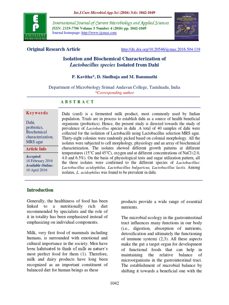 Pruebas Bioquimicas de Lactobacillus | PDF | Probiotic | Lactobacillus