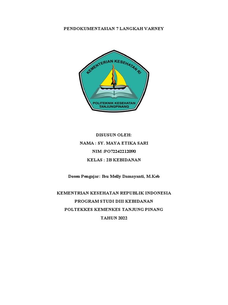Sy. Maya Etika Sari - 2B Keb Pendokumentasian 7 Langkah Varney | PDF ...