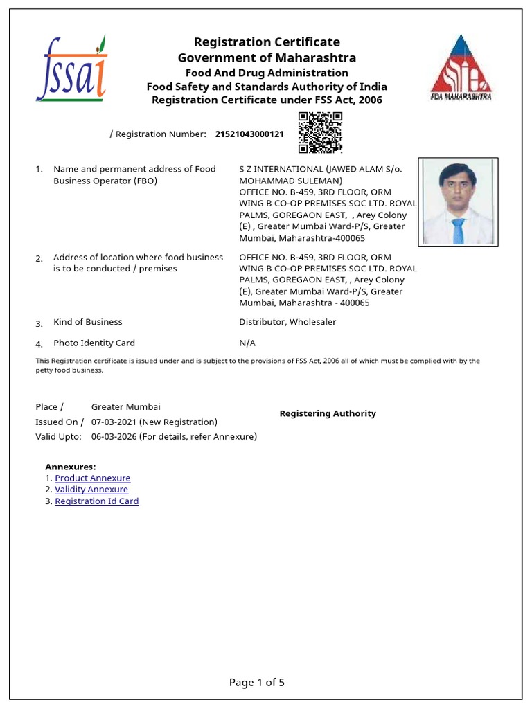 Fda Drug Licence-Food Licence | PDF | Foods | Nutrition