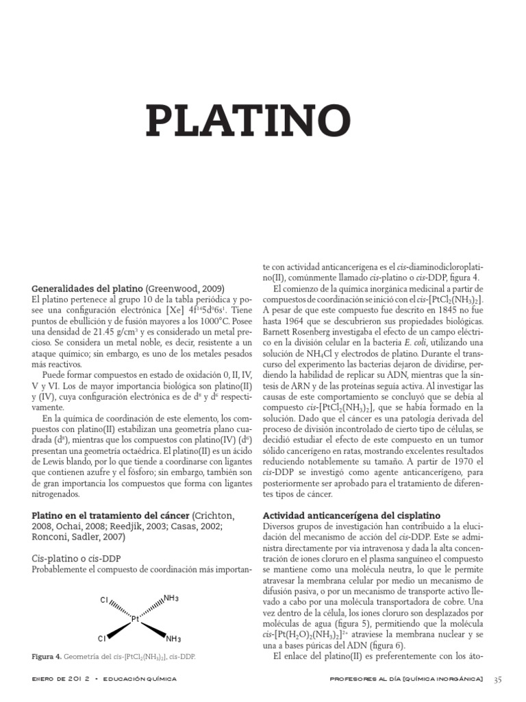 Platino (Paper) | PDF | Adn | Compuestos químicos