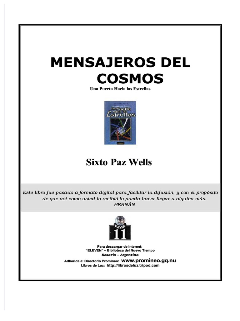 Sixto Paz Wells Mensajeros Del Cosmos | PDF