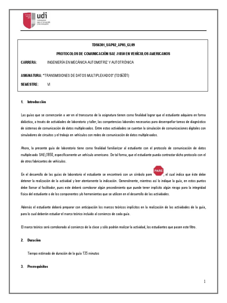 TDS6301 Uap02 Ap05 GL09 | PDF | Transmisión de datos | Ingeniería Informática