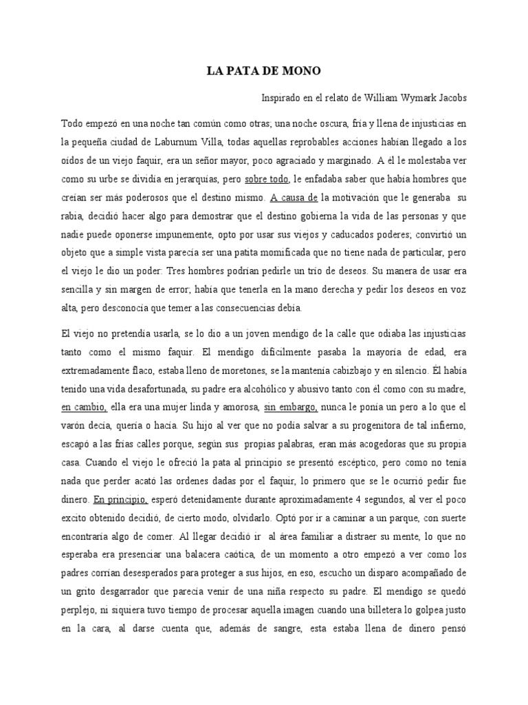 La Pata de Mono | PDF