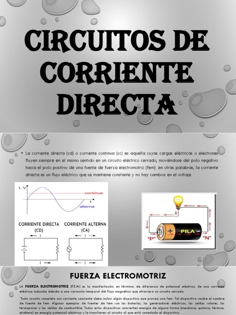 Circuitos de Corriente Directa y FEM | PDF | Resistencia Eléctrica y ...