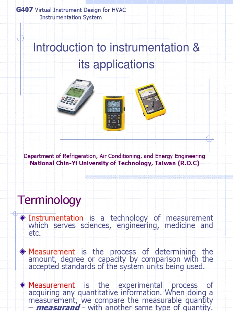 Lec1.0 - Introduction To Instrumentation & Its Applications | PDF ...
