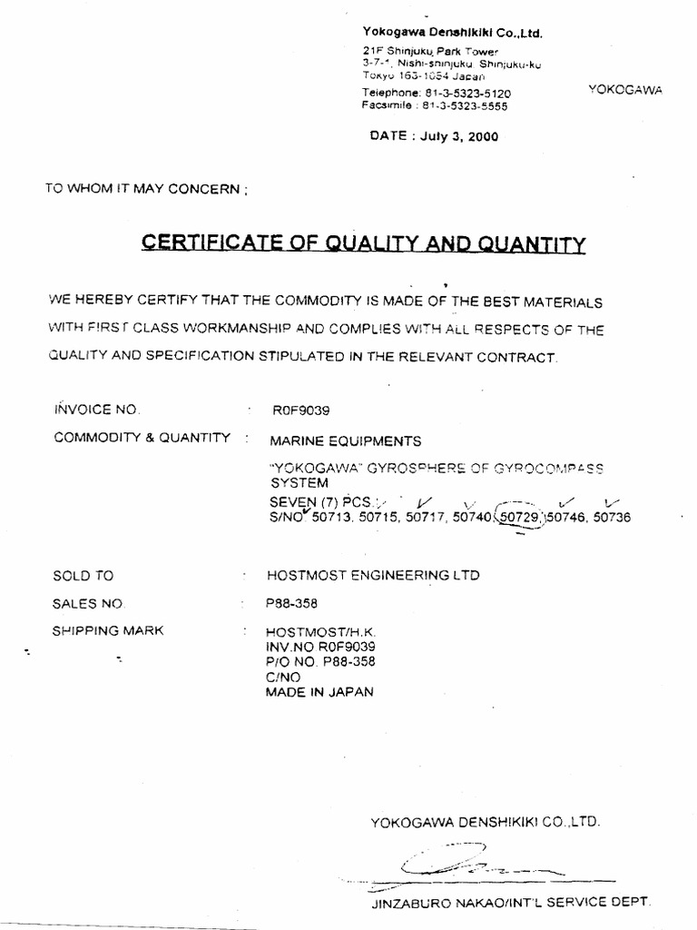 Certificate Gyro | PDF
