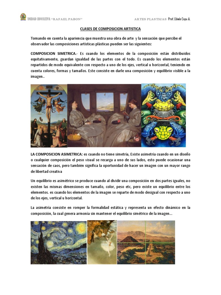 Clases de Composicion Artistica | PDF | Composición (artes visuales ...