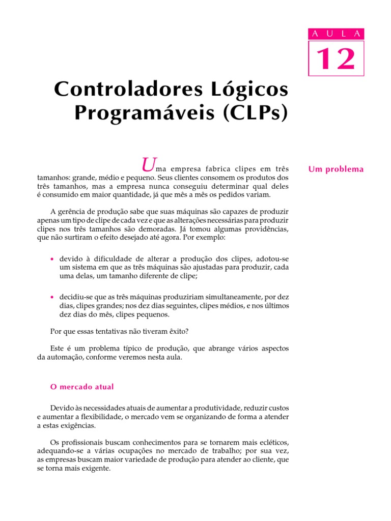 Curso Automação Industrial Clp Senai Aula12 Pdf Controlador