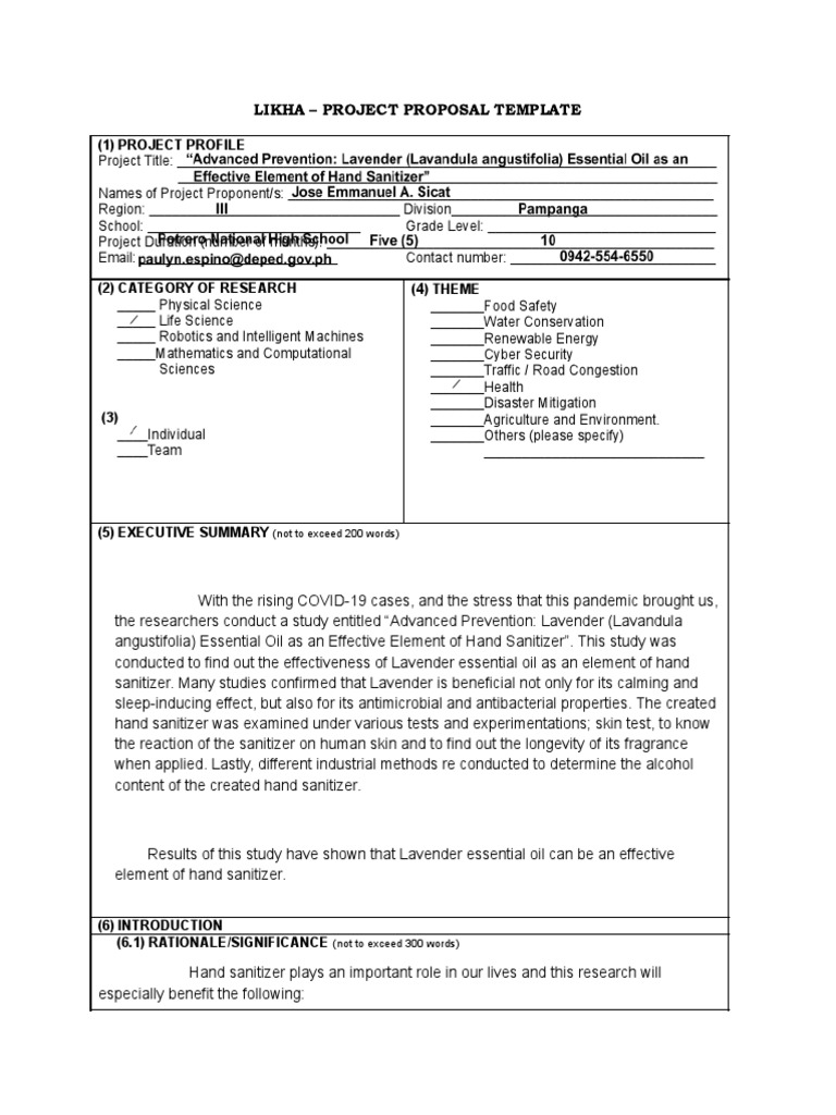 Likha - Project Proposal - Potrero NHS JHS - Individual | PDF ...