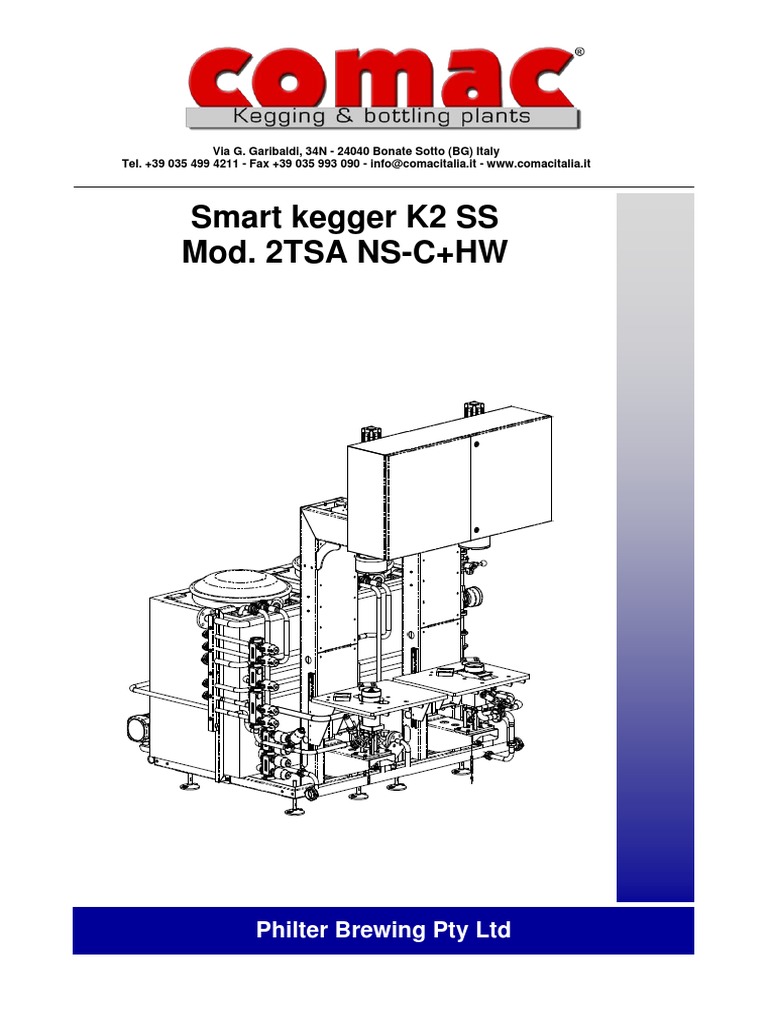 COMAC Keg Cleaner - Filler Manual | PDF | Valve | Switch