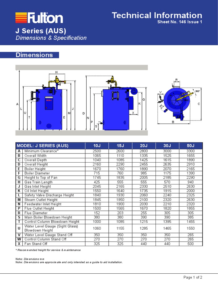 Boiler Data Sheet (J50) | PDF | Boiler | Home Appliance