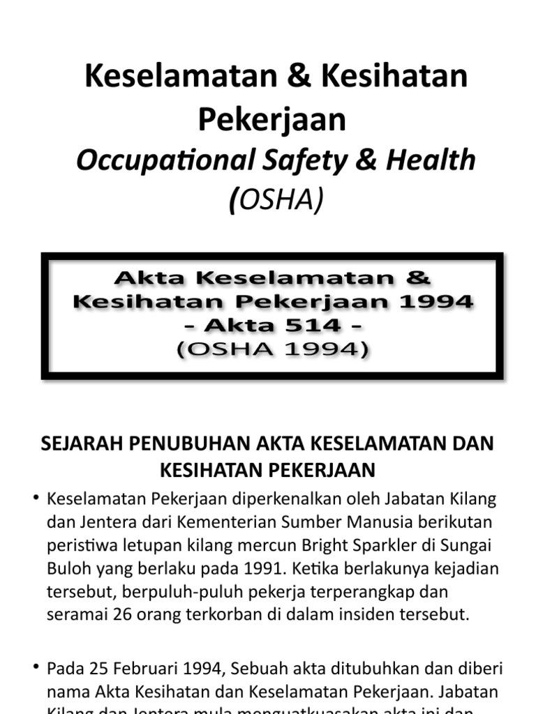1.OSHA Dan PPE | PDF