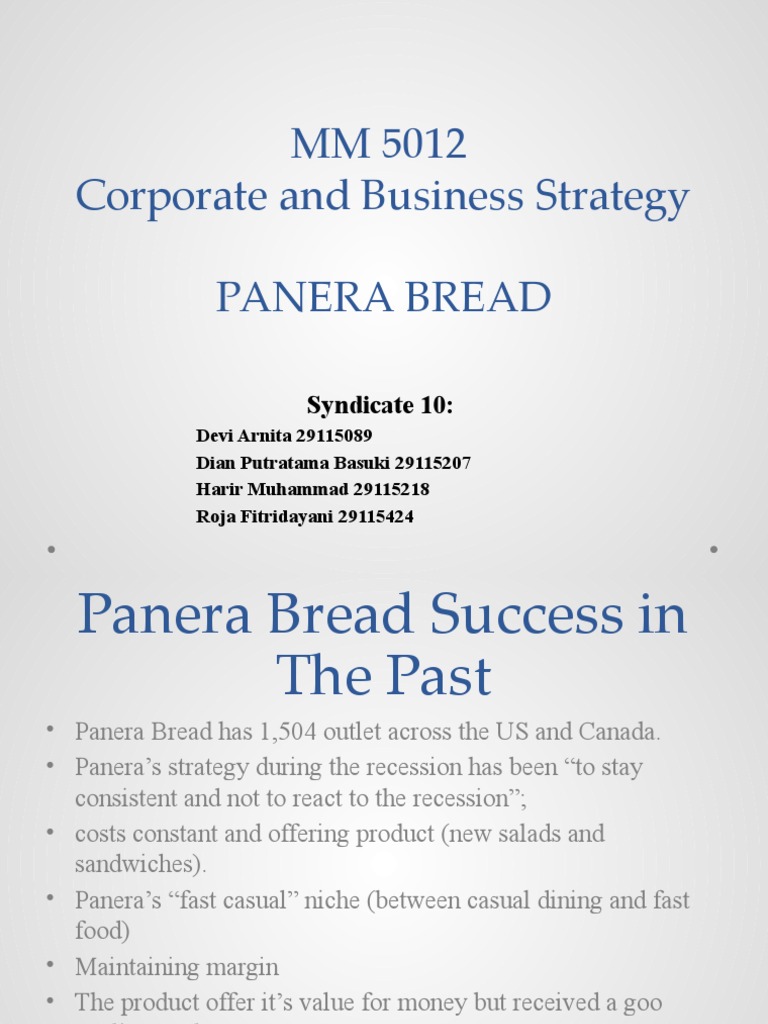 Panera Bread Edit Swot | PDF | Swot Analysis | Restaurants