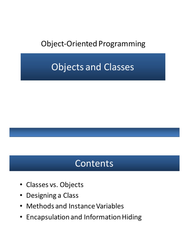 3 Objects And Classes Pdf Class Computer Programming Method Computer Programming