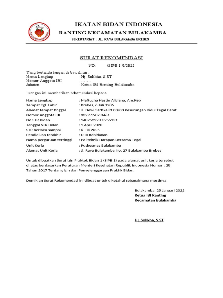 Contoh Rekom Ibi-Dikonversi | PDF