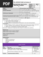 A Detailed Lesson Plan in Science 9 | PDF | Photosynthesis | Leaf