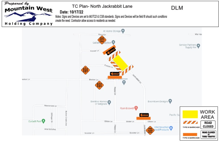 DLM Road Closure - Jackrabbit Lane, Happy Lane | PDF | Road ...