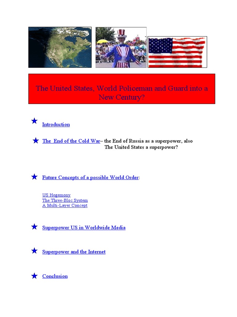 The United States, World Policeman and Guard Into A New Century? | PDF ...