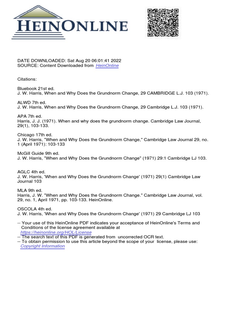 When Does Grundnorm Change | PDF | Justice | Crime & Violence