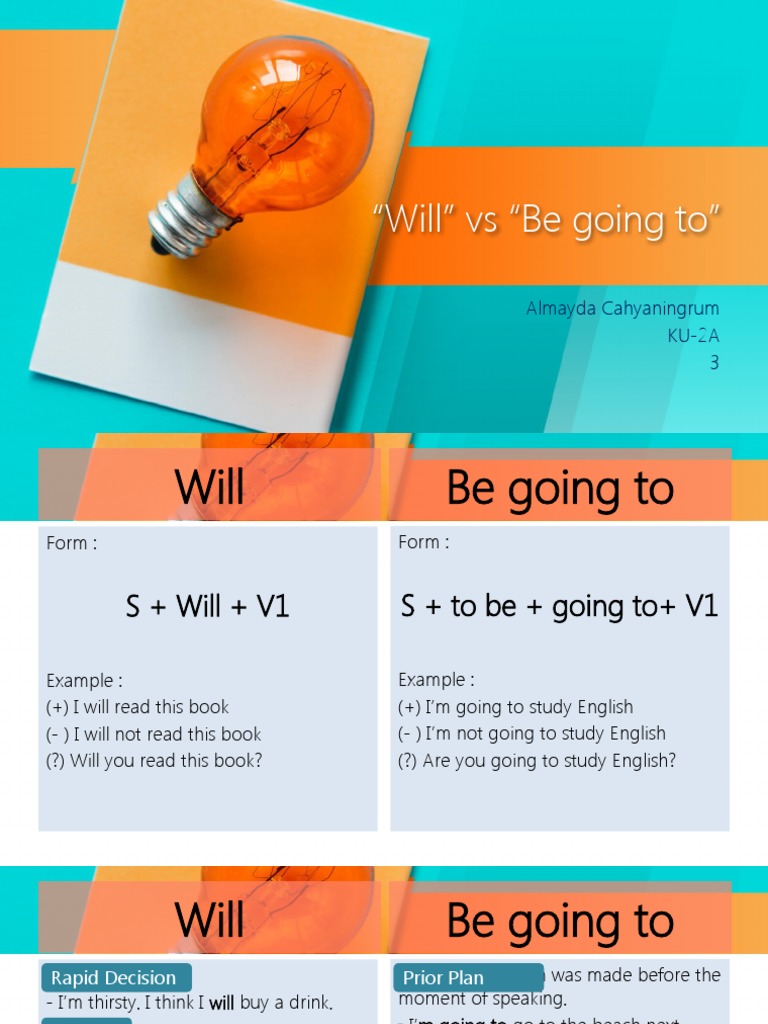 Will Vs Going To | PDF