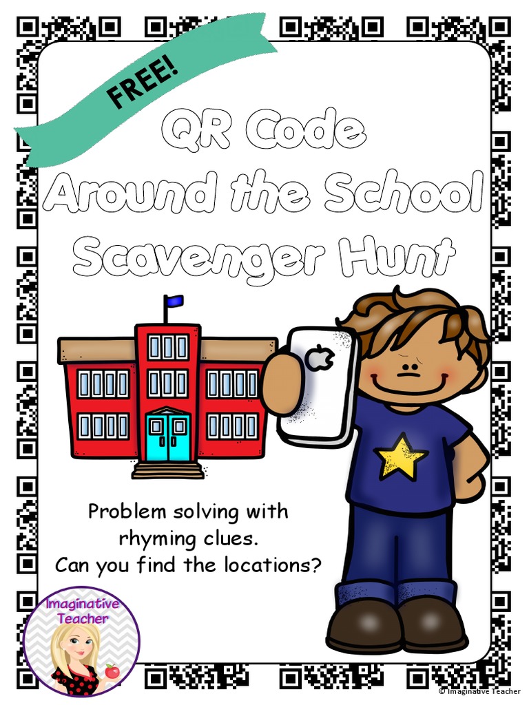 QR Code Around The School-Scavenger Hunt | PDF | Qr Code