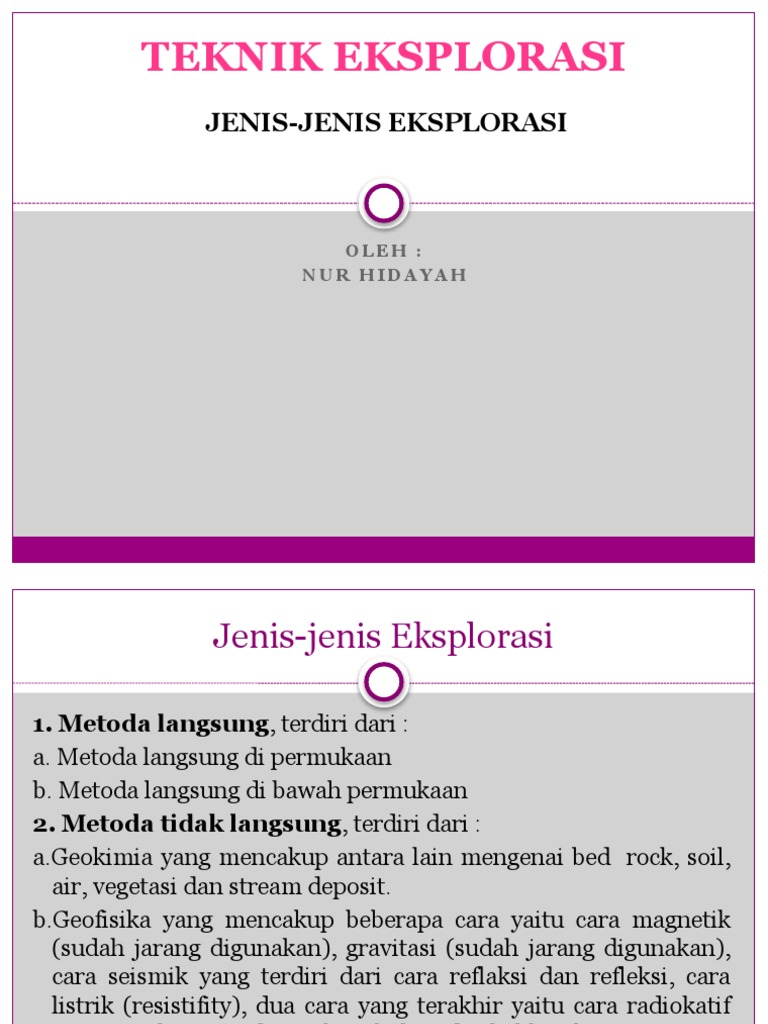 Metode Eksplorasi | PDF