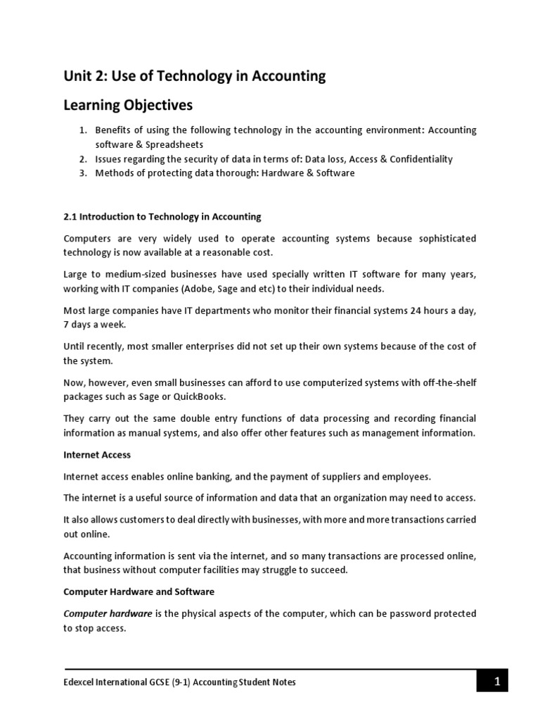 Technology in Accounting: Pros & Cons | PDF | Accounts Payable ...