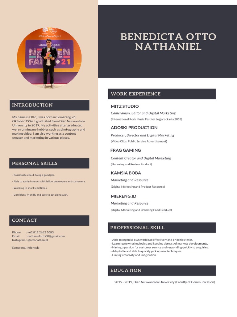 CV Otto Nathaniel | PDF | Digital Marketing | Public Sphere