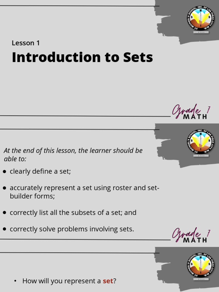 1.1 Introduction To Sets | PDF | Set (Mathematics) | Logic