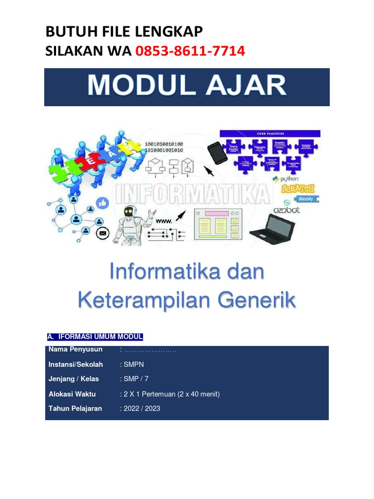 Ikm Informatika KLS 7 | PDF