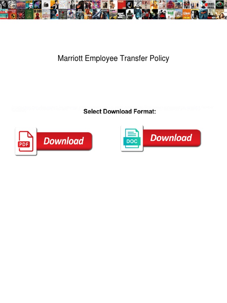 Marriott Employee Transfer Policy | PDF | Marriott International ...