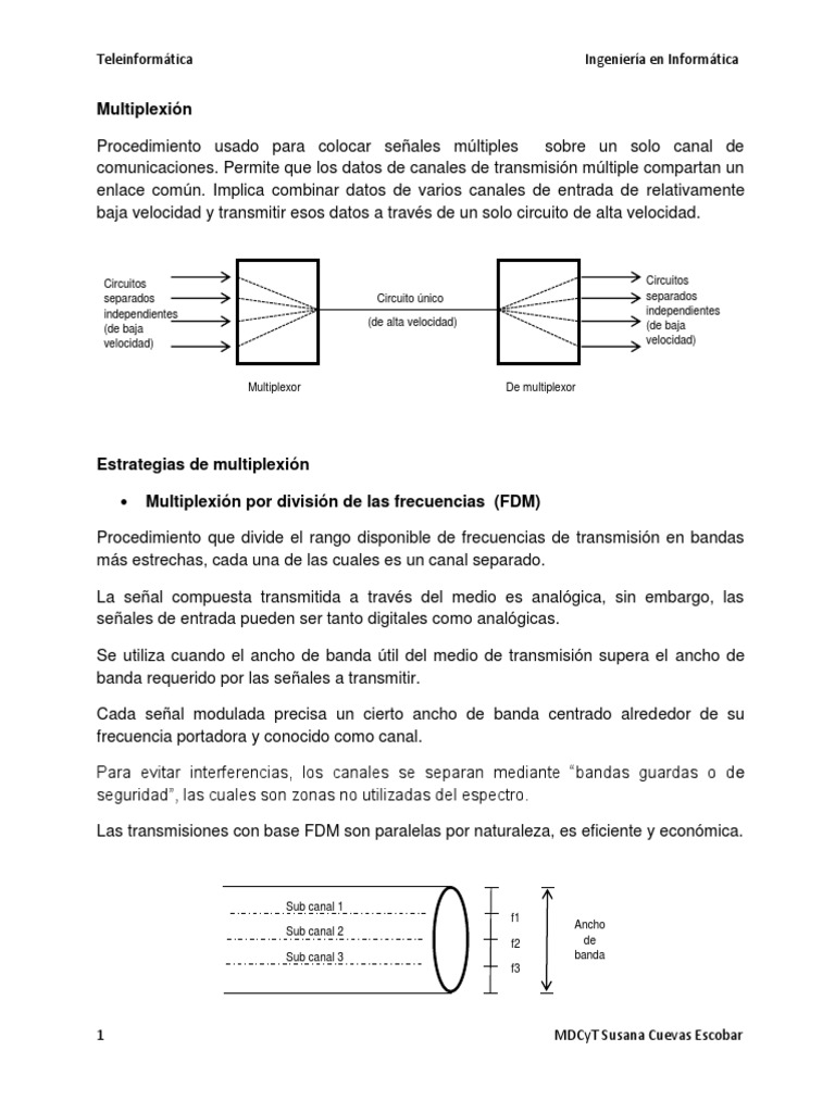 Tecnicas de Multiplexion - Teleinf | PDF | Multiplexación | Ingeniería ...