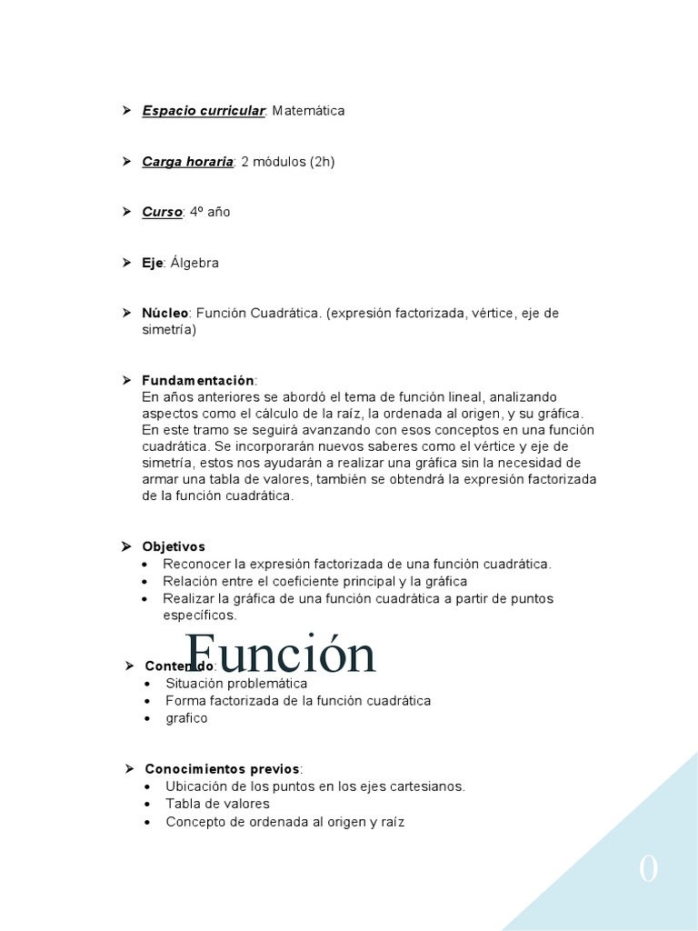 Función Cuadrática Vértice Eje | PDF | Función (Matemáticas) | Ecuaciones