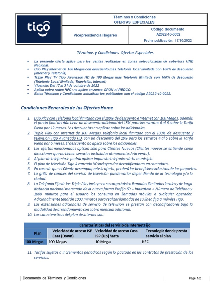 TyC Ofertas Especiales | PDF | Internet | Telefonía móvil