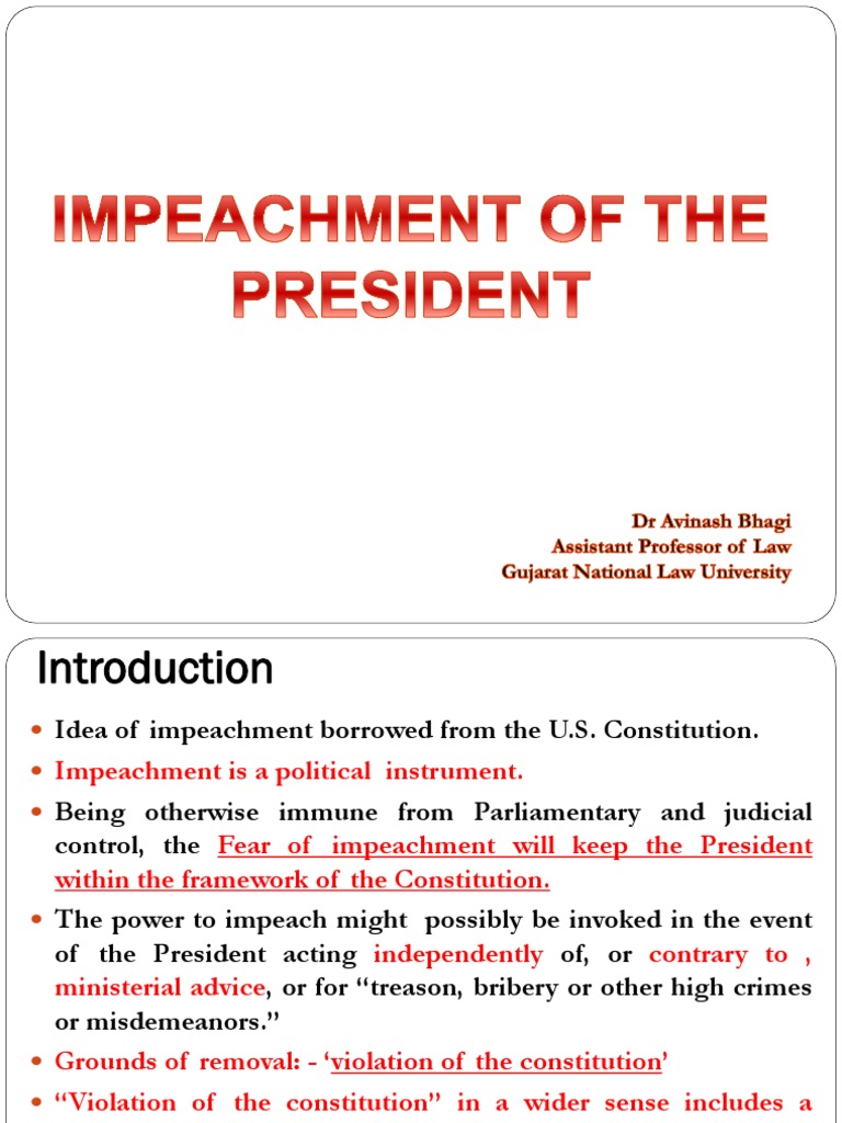 Impeachment of Prez | PDF | Impeachment | American Government