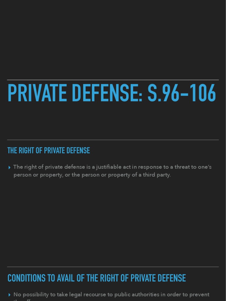 Private Defense | PDF | Assault | Robbery